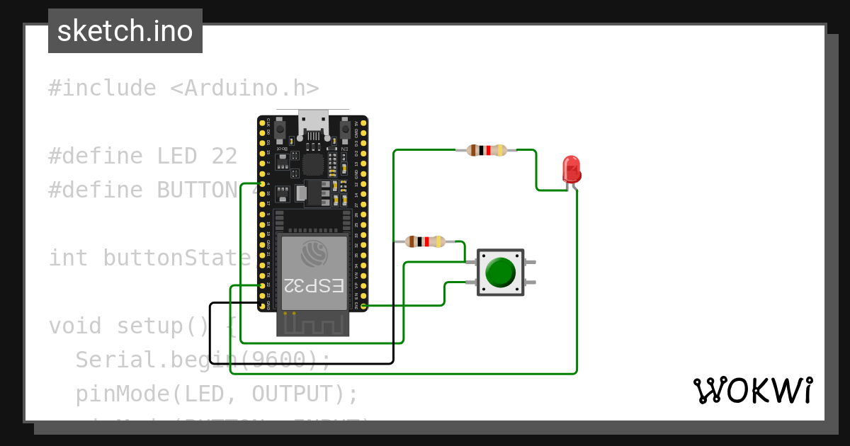 Buttonled Wokwi Esp32 Stm32 Arduino Simulator 7744