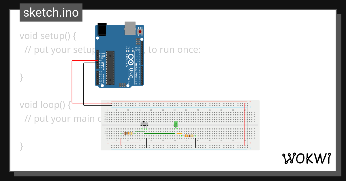 Pull Up con Switch - Wokwi ESP32, STM32, Arduino Simulator