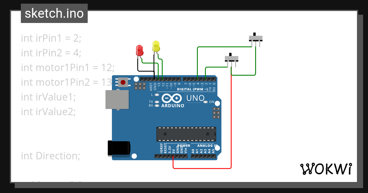 Switch Case IR - Wokwi ESP32, STM32, Arduino Simulator