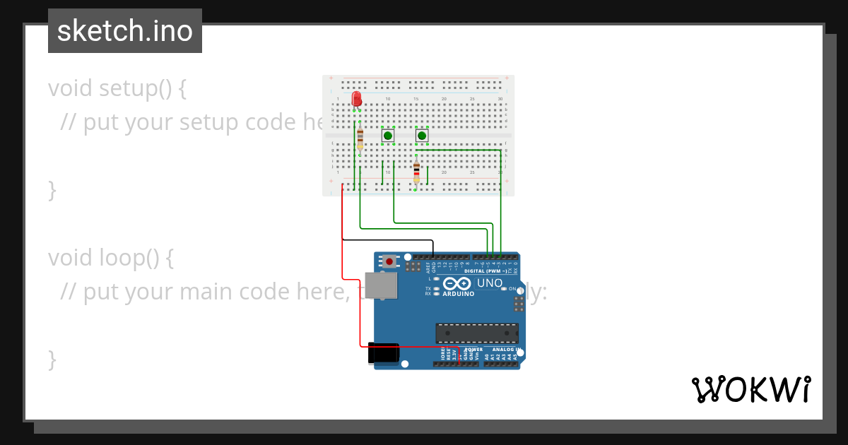 esercitazione led - Wokwi ESP32, STM32, Arduino Simulator