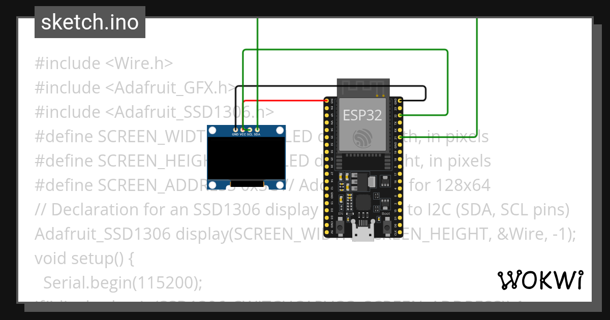 Oled Wokwi Esp32 Stm32 Arduino Simulator 