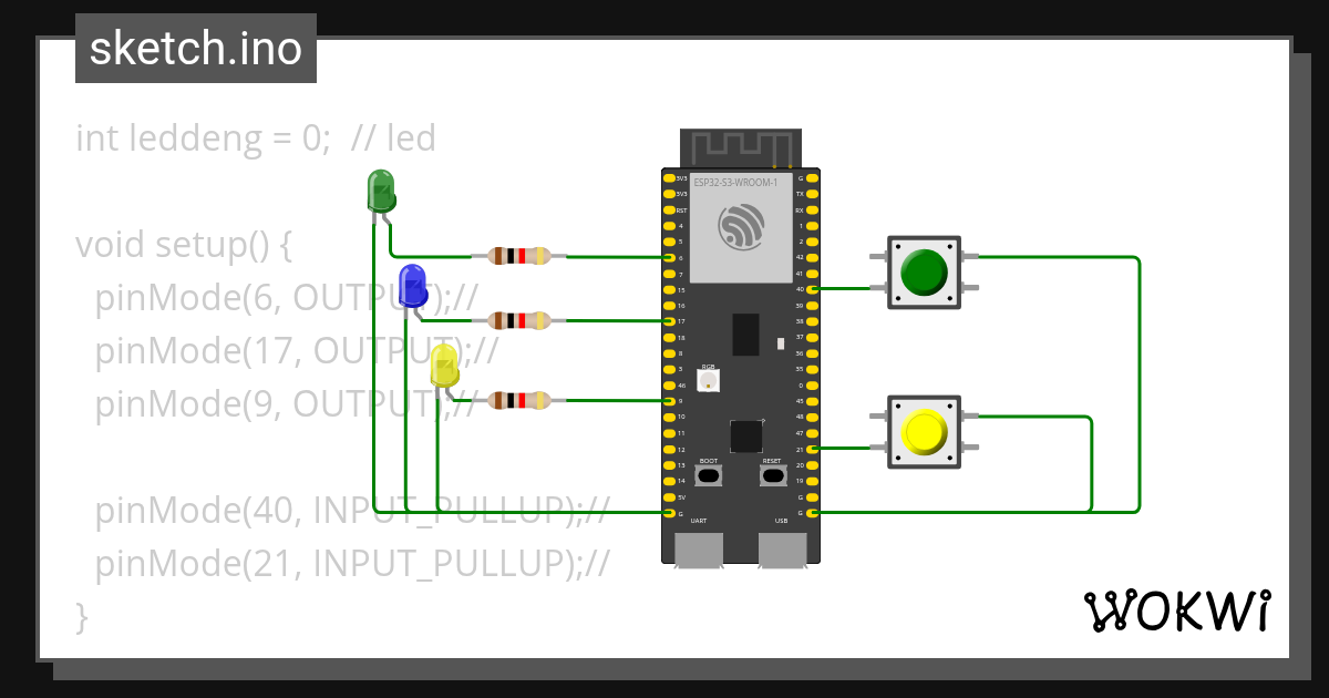 four - Wokwi ESP32, STM32, Arduino Simulator
