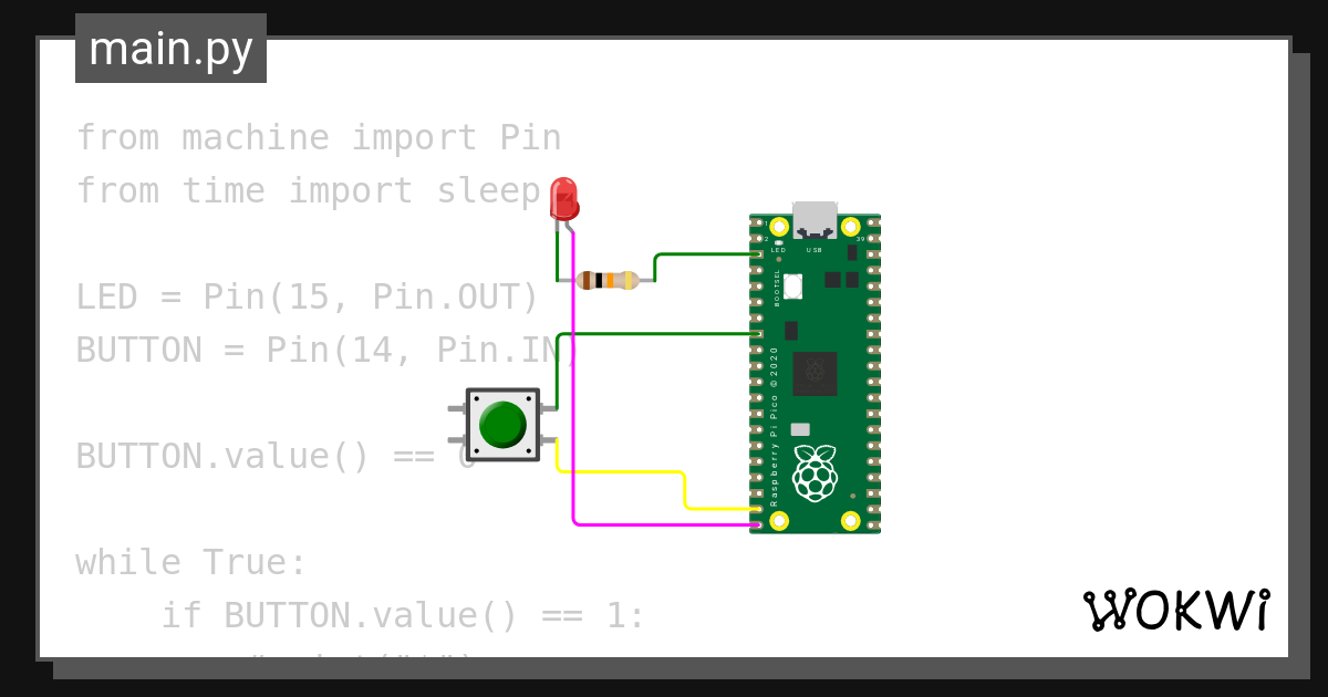 Micropi Tombol Wokwi Esp32 Stm32 Arduino Simulator 0290