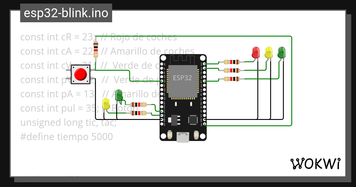 semaforo P2 final - Wokwi ESP32, STM32, Arduino Simulator