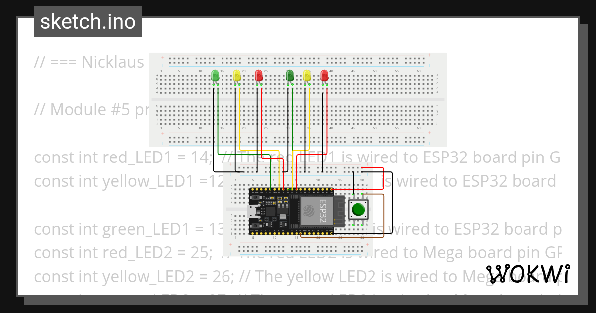 CEIS114 Module 5 Nicklaus Latteier - Wokwi ESP32, STM32, Arduino Simulator