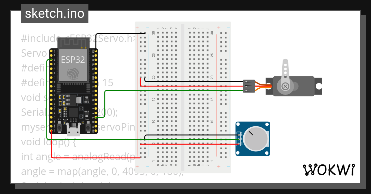 servo motor - Wokwi ESP32, STM32, Arduino Simulator