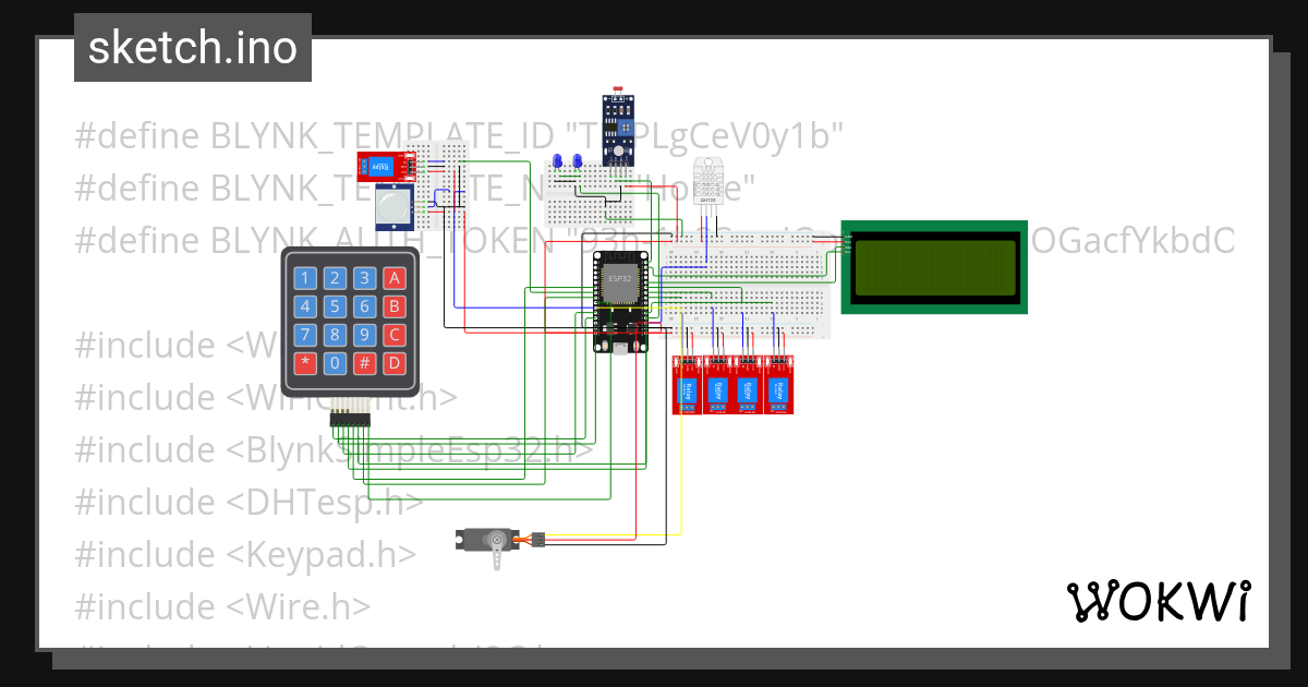 smart home combine - Wokwi ESP32, STM32, Arduino Simulator