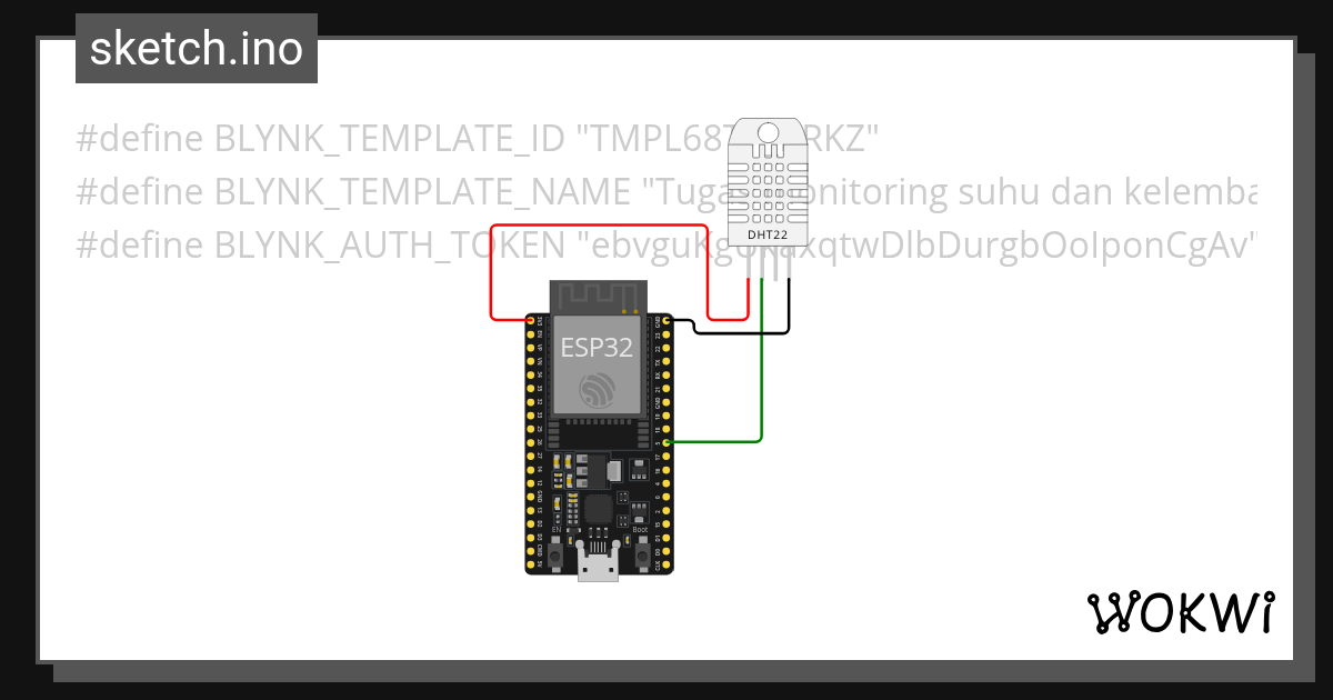 Monitoring suhu dan kelembaban - Wokwi ESP32, STM32, Arduino Simulator Monitoring suhu dan kelembaban - Wokwi ESP32, STM32, Arduino Simulator