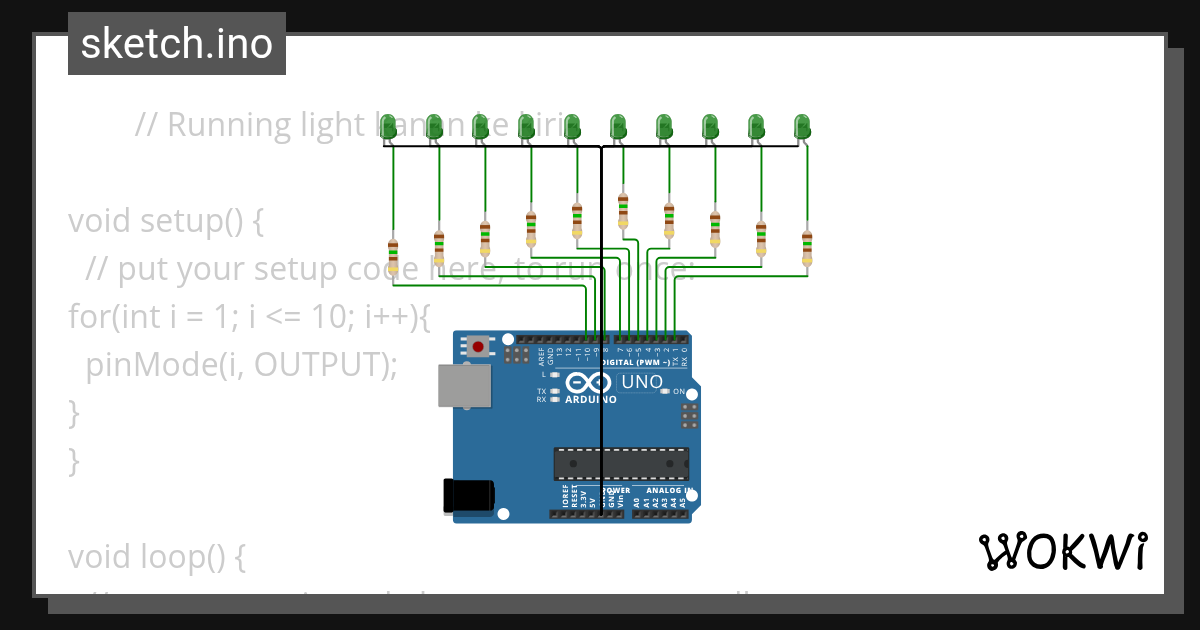 Running Led Wokwi Esp32 Stm32 Arduino Simulator 4707