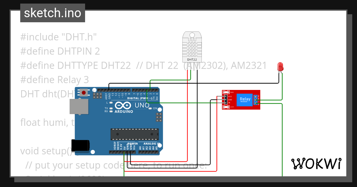 Sensor Suhu Dht 22 Wokwi Esp32 Stm32 Arduino Simulator 