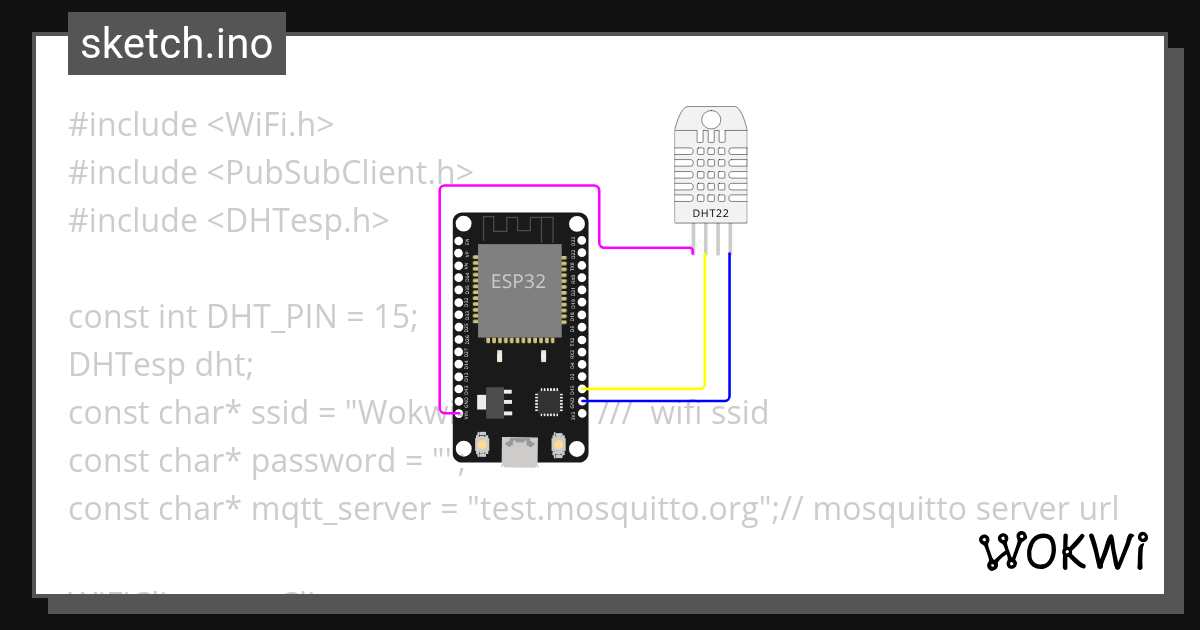 projek 5 data cuaca - Wokwi ESP32, STM32, Arduino Simulator