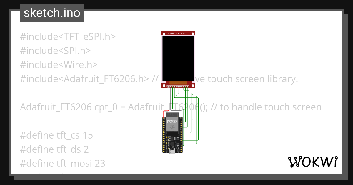 ILI9341 Copy - Wokwi ESP32, STM32, Arduino Simulator ILI9341 Copy - Wokwi ESP32, STM32, Arduino Simulator