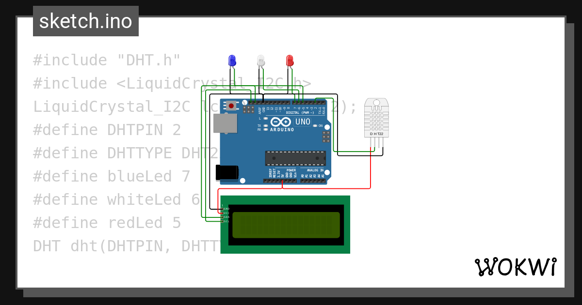 Led Temperature Humidity Sensor Wokwi Esp32 Stm32 Arduino Simulator 3597