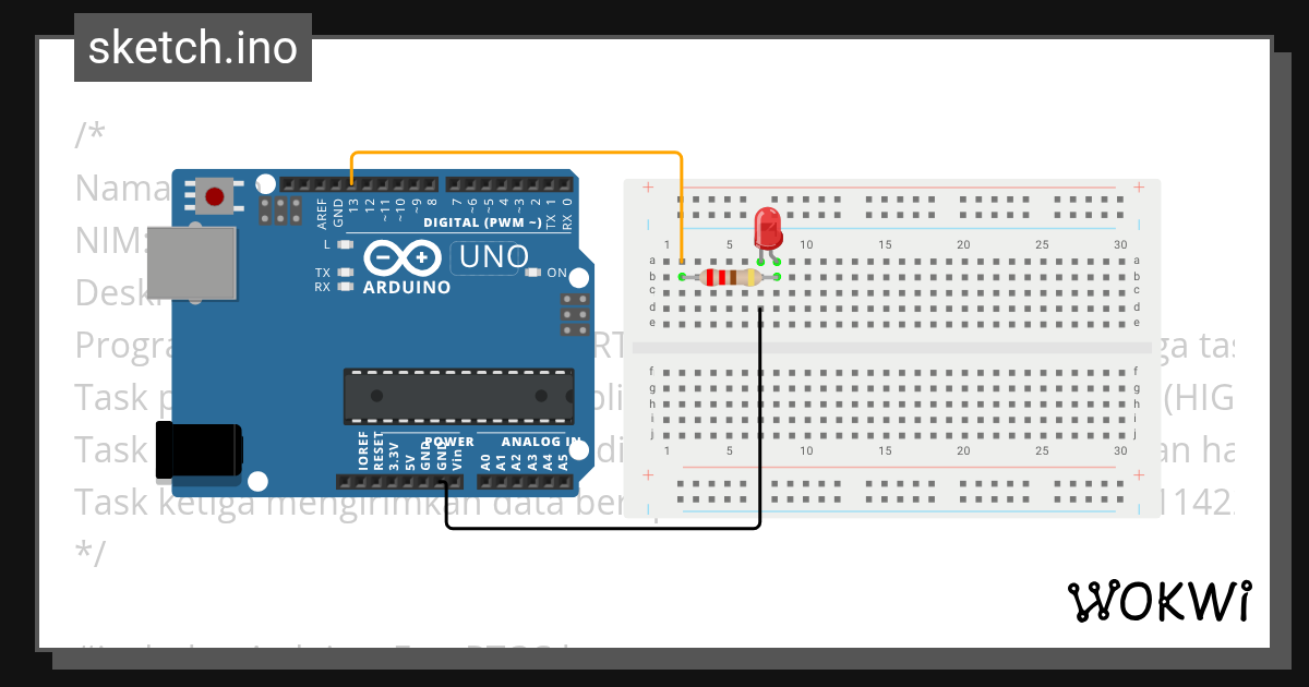 FreeRTOS_vTaskDelayUntil - Wokwi ESP32, STM32, Arduino Simulator