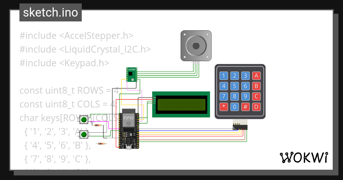 Matricial Wokwi Esp32 Stm32 Arduino Simulator