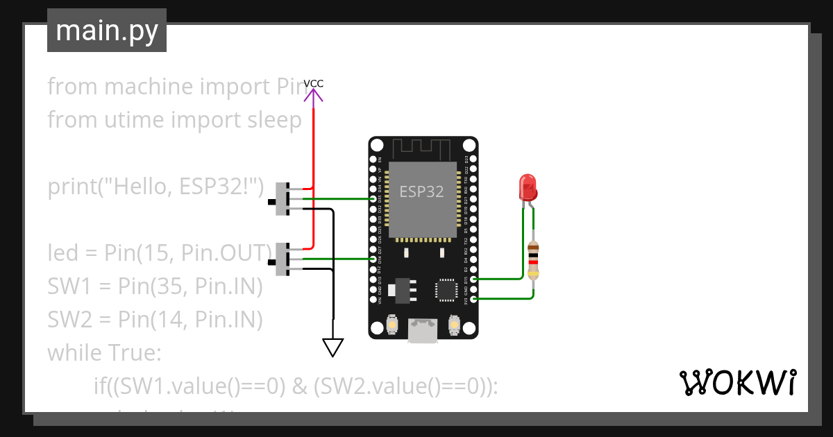 MicroPython Blink ESP32 Copy - Wokwi ESP32, STM32, Arduino Simulator
