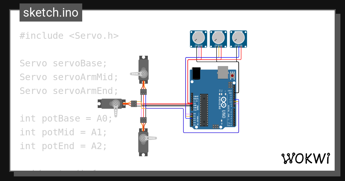 Lengan Robotik Wokwi Esp32 Stm32 Arduino Simulator 7574