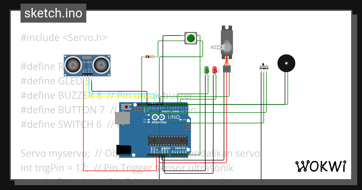 gerbang otomatis 08102024 - Wokwi ESP32, STM32, Arduino Simulator
