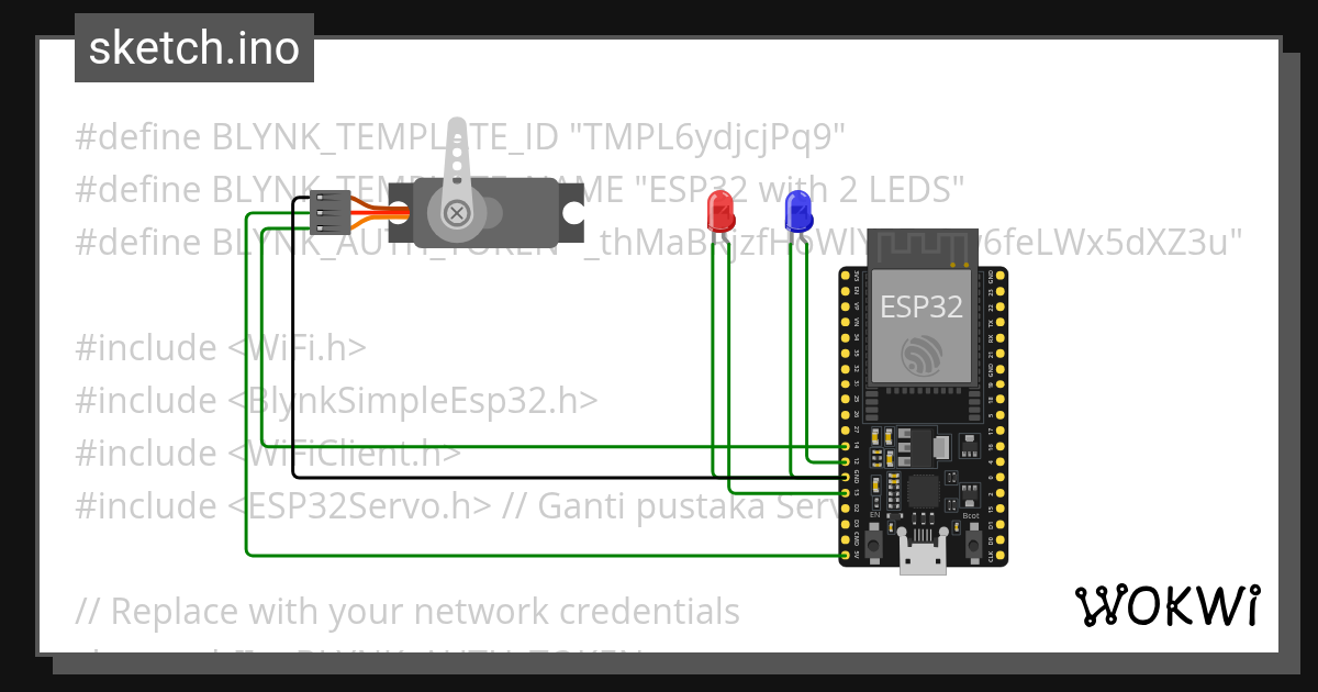 ESP32 with 2 LEDS Flickering_7312411010 - Wokwi ESP32, STM32, Arduino Simulator