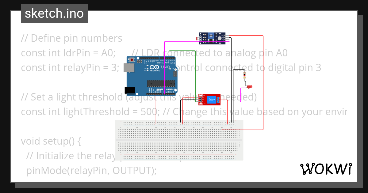 LDR - Wokwi ESP32, STM32, Arduino Simulator