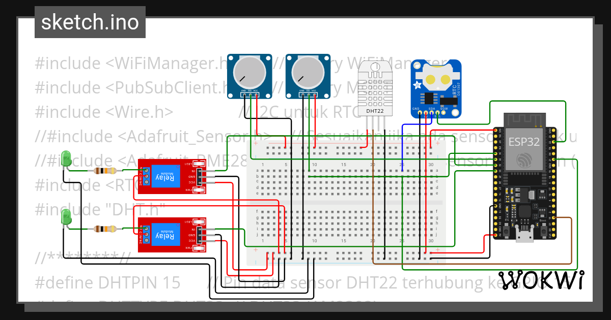 Modul IoT Plan_GriyaTech - Wokwi ESP32, STM32, Arduino Simulator