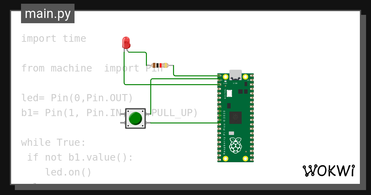 Encendido Y Apago De Led Con Un Pusht Botton Wokwi Esp32 Stm32 Arduino Simulator 3079
