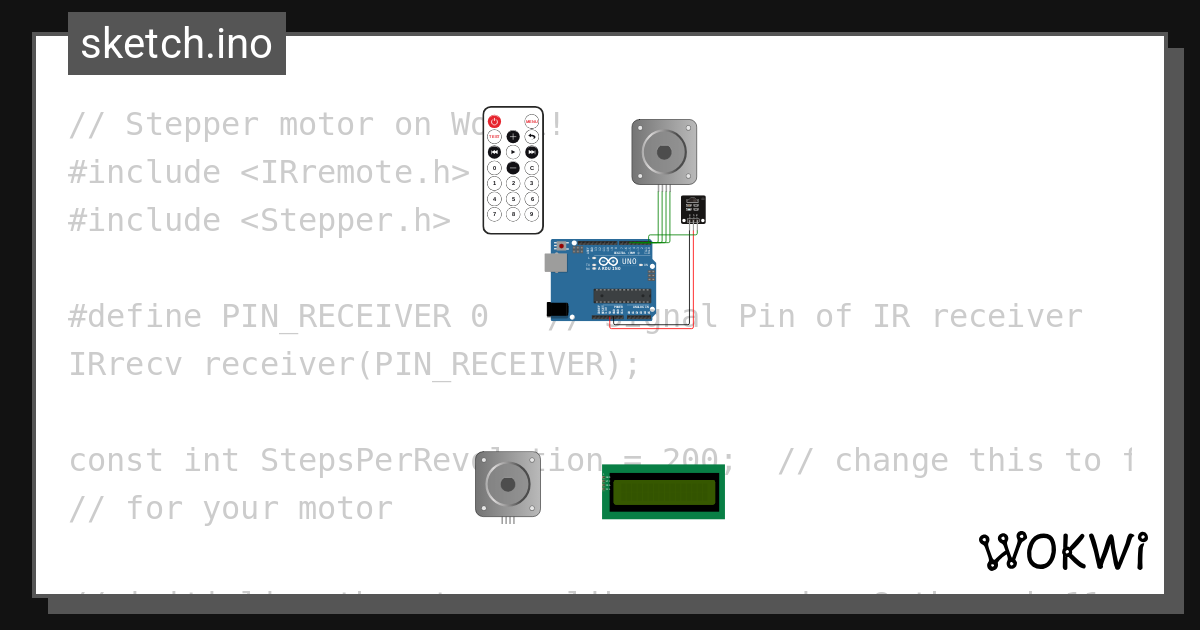 Ir Controlling Stepper Wokwi Esp32 Stm32 Arduino Simulator 0095