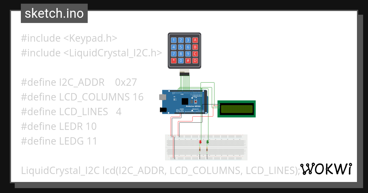 Security_Door_LCD_Keypad - Wokwi ESP32, STM32, Arduino Simulator