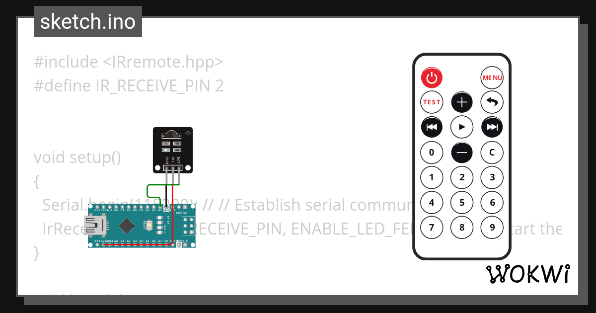 PruebaIR Copy2 - Wokwi ESP32, STM32, Arduino Simulator PruebaIR Copy2 - Wokwi ESP32, STM32, Arduino Simulator