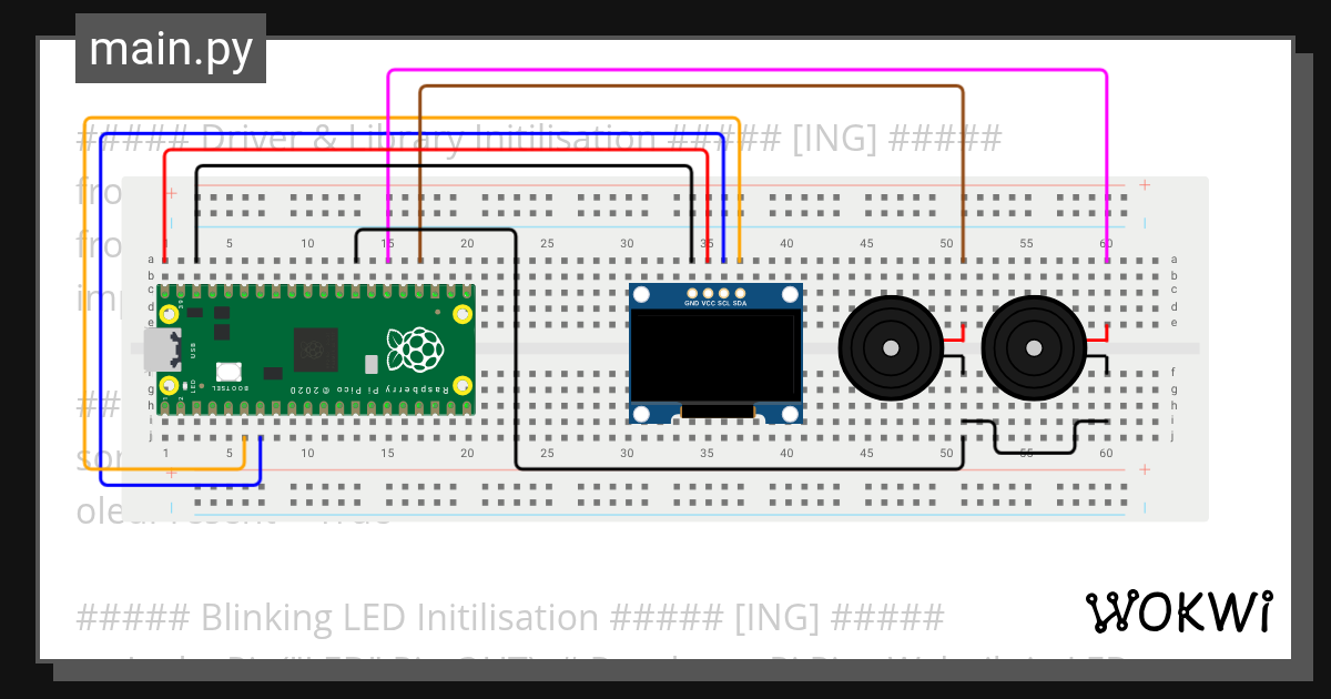 Polynote melody and OLED Breadboard Copy - Wokwi ESP32, STM32, Arduino Simulator