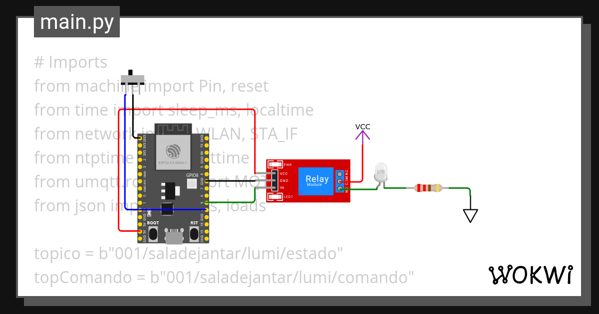 luminaria.py - Wokwi ESP32, STM32, Arduino Simulator