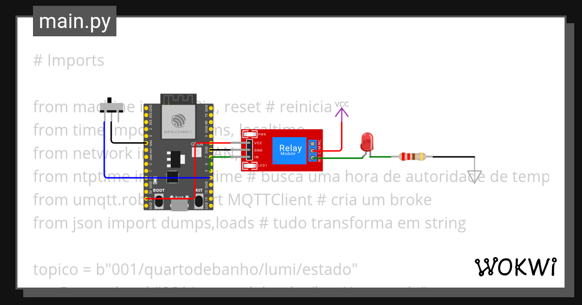 lampada.py - Wokwi ESP32, STM32, Arduino Simulator