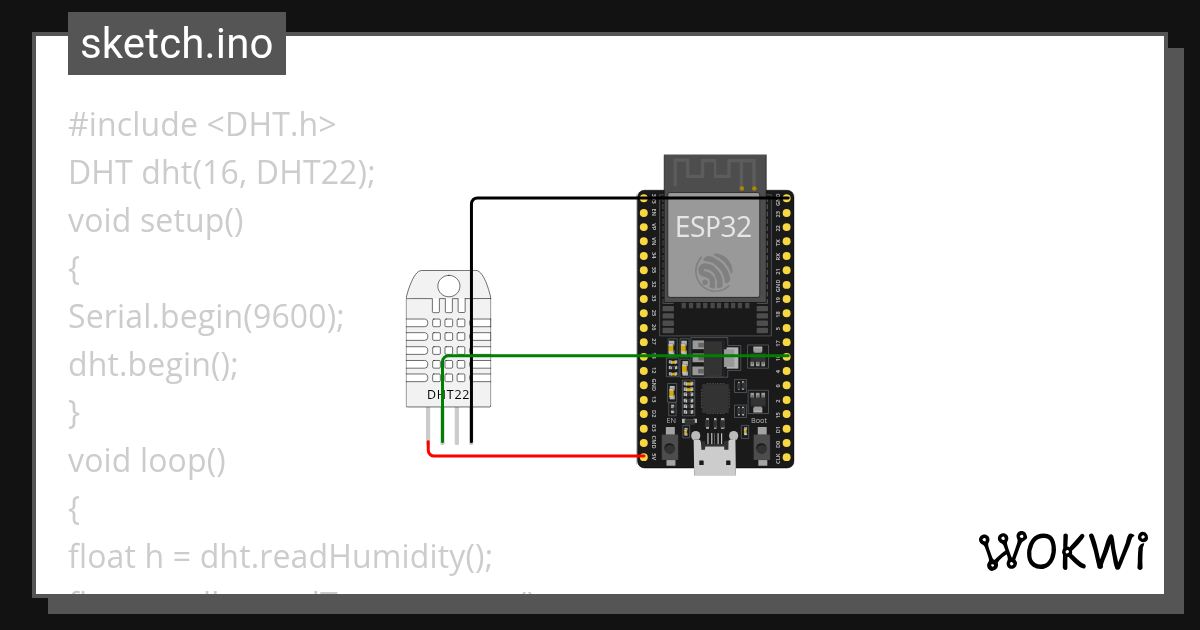 dht22 - Wokwi ESP32, STM32, Arduino Simulator