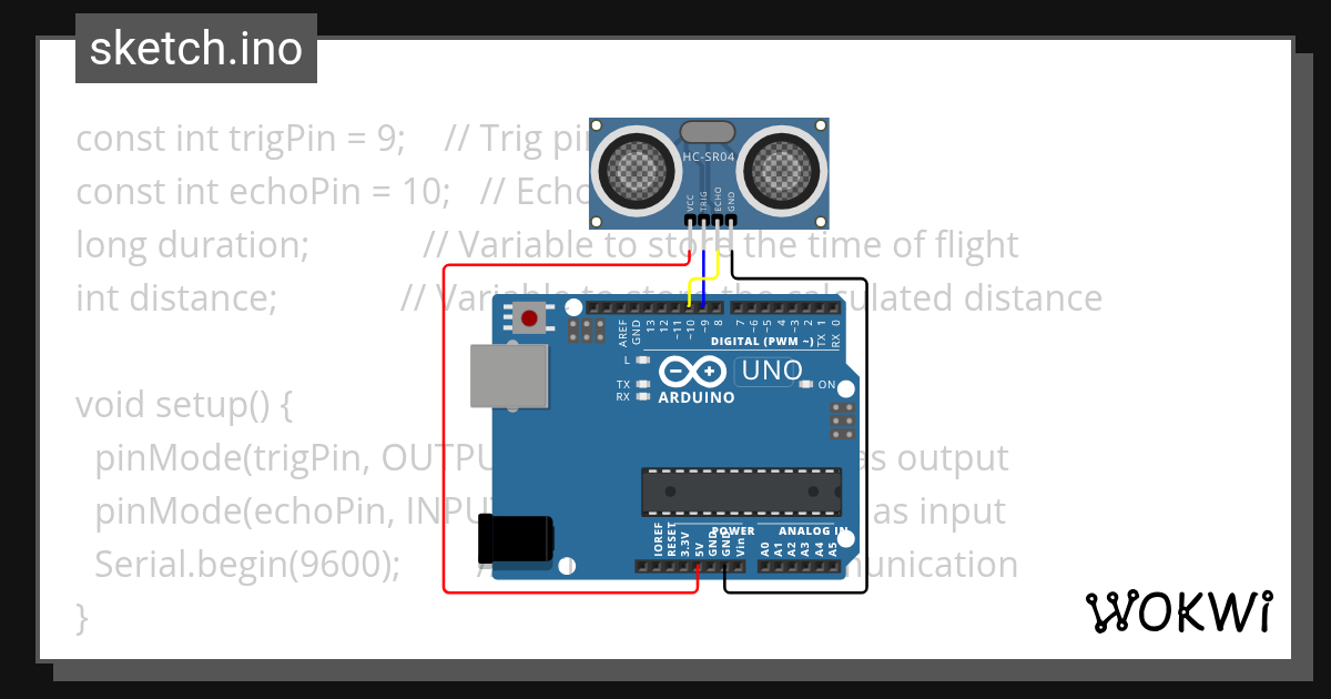 8.3 Project 3: Measuring Distance Using long for Timing - Wokwi ESP32, STM32, Arduino Simulator