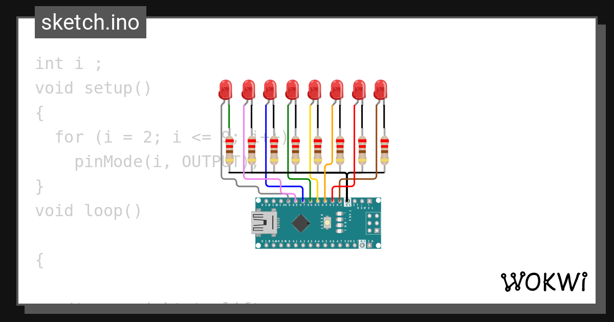 P 16 Q 4 Run Light Wokwi Esp32 Stm32 Arduino Simulator 6554