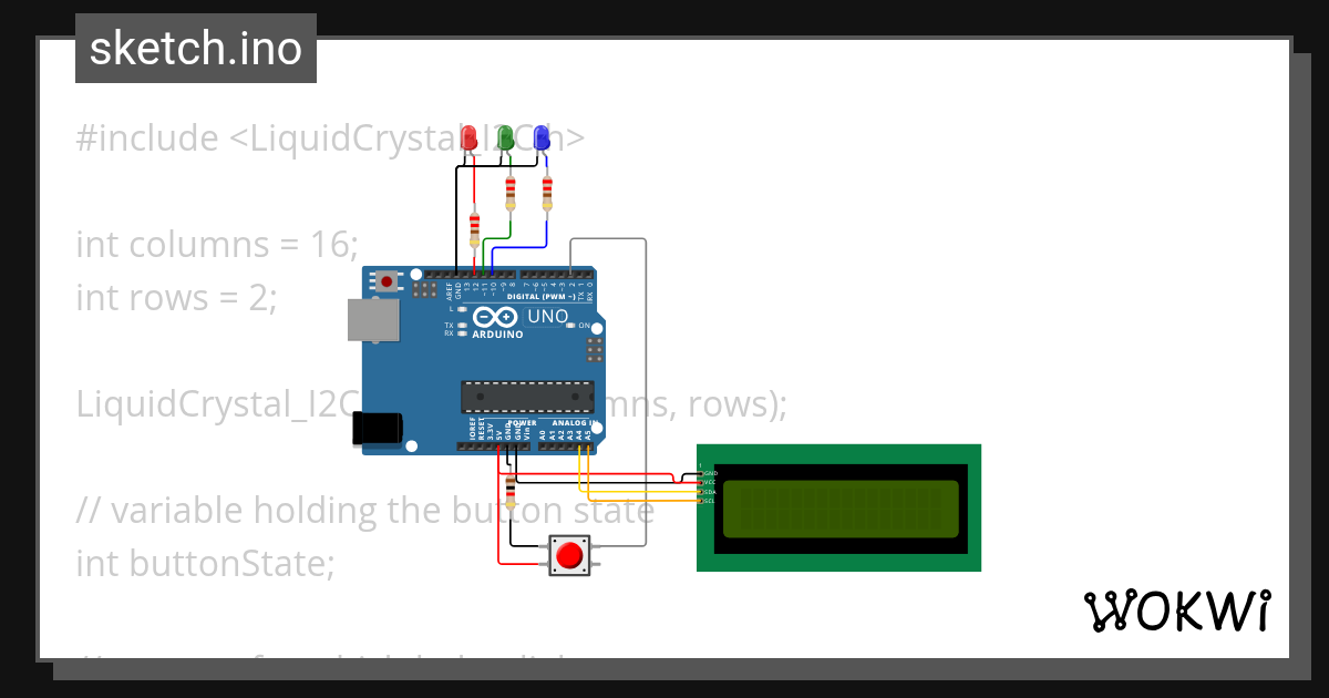 LED Count Modified Traffic Light - Wokwi ESP32, STM32, Arduino Simulator