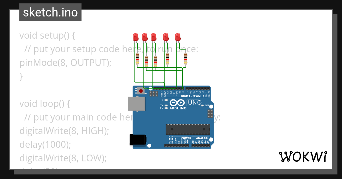 Lampu 5 Wokwi Esp32 Stm32 Arduino Simulator 6355