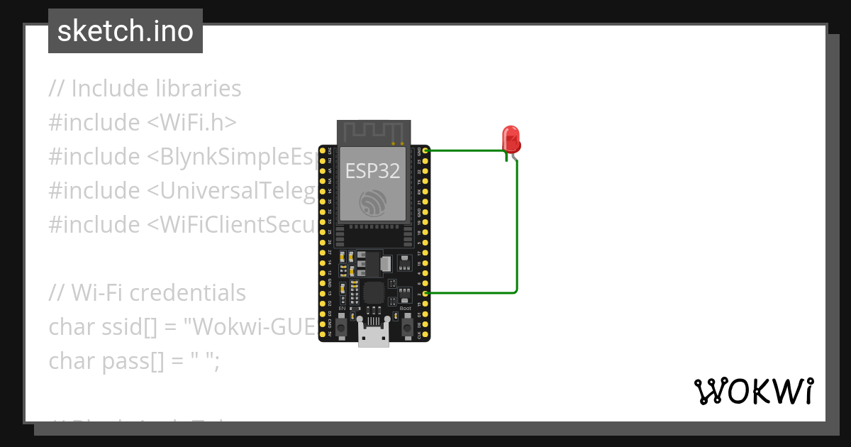 led-tele - Wokwi ESP32, STM32, Arduino Simulator
