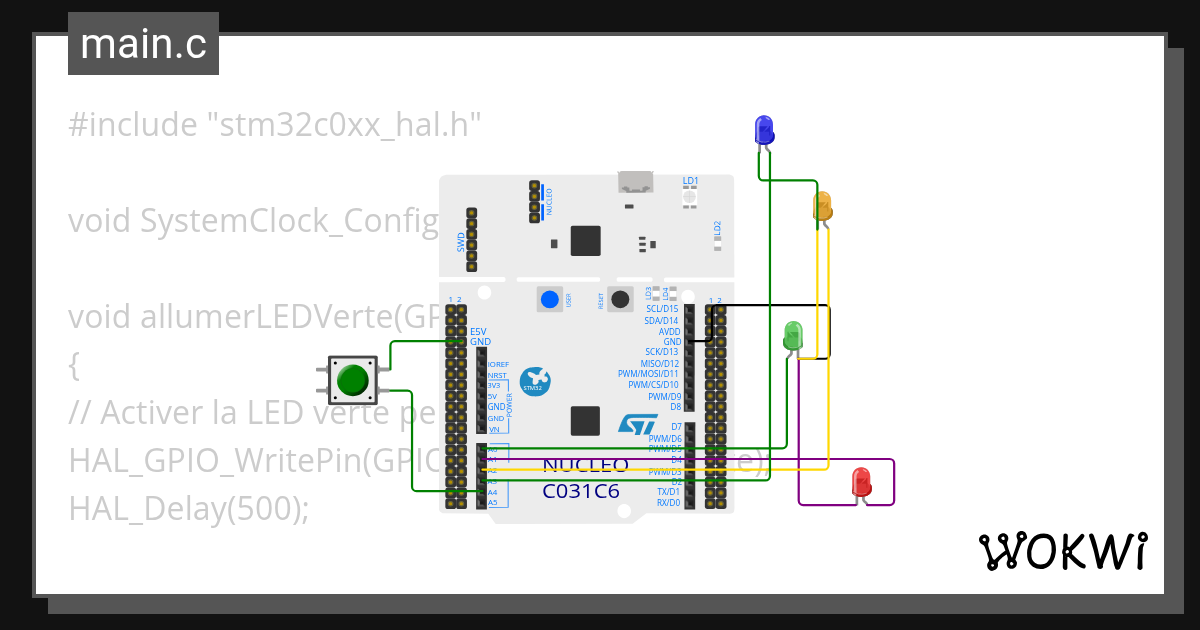Td Exercice 1 Partie 1 Wokwi Esp32 Stm32 Arduino Simulator