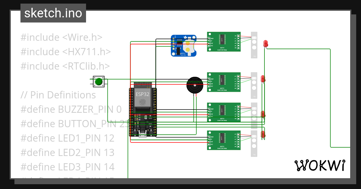MediTracker - Wokwi ESP32, STM32, Arduino Simulator