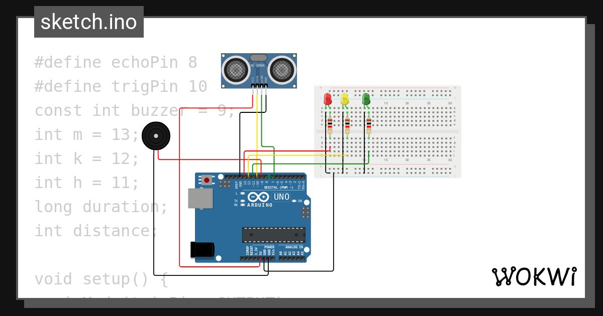 Buzzer Ultra Led Wokwi Esp32 Stm32 Arduino Simulator 3947