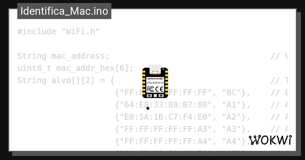 Esp32 C3 Identifica Macaddress Copy Wokwi Esp32 Stm32 Arduino 1277