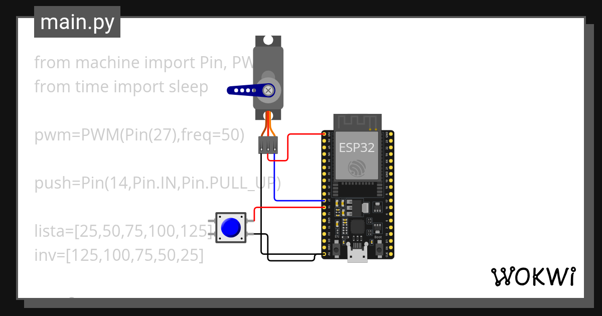 Practica 4 SERVO PWM - Wokwi ESP32, STM32, Arduino Simulator