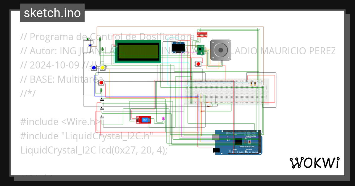 Dosificadora Arduino MEGA version Nueva 09102024 - Wokwi ESP32, STM32, Arduino Simulator