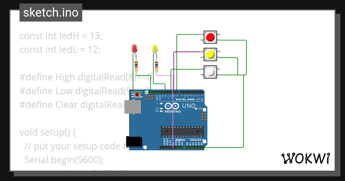 Projek 1 - Wokwi ESP32, STM32, Arduino Simulator