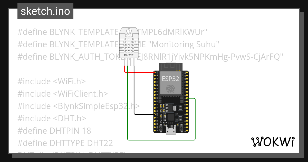 Monitoring Suhu - Wokwi ESP32, STM32, Arduino Simulator