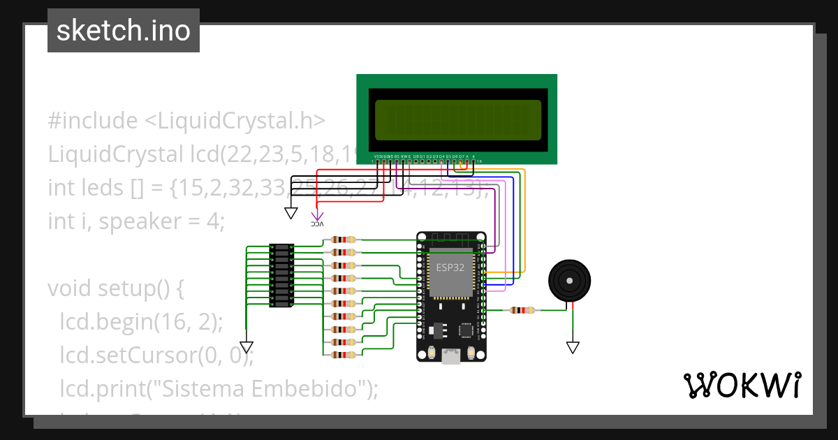 Lcd Y Leds Wokwi Esp32 Stm32 Arduino Simulator 