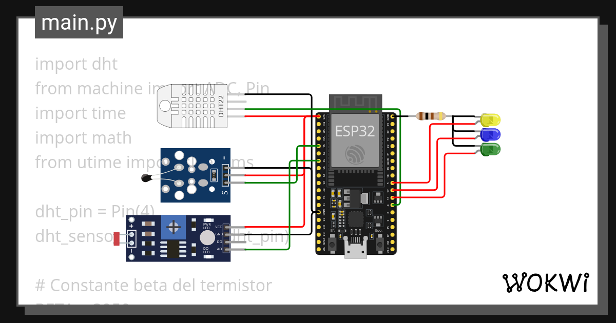 Circuito Caso de estudio - Wokwi ESP32, STM32, Arduino Simulator