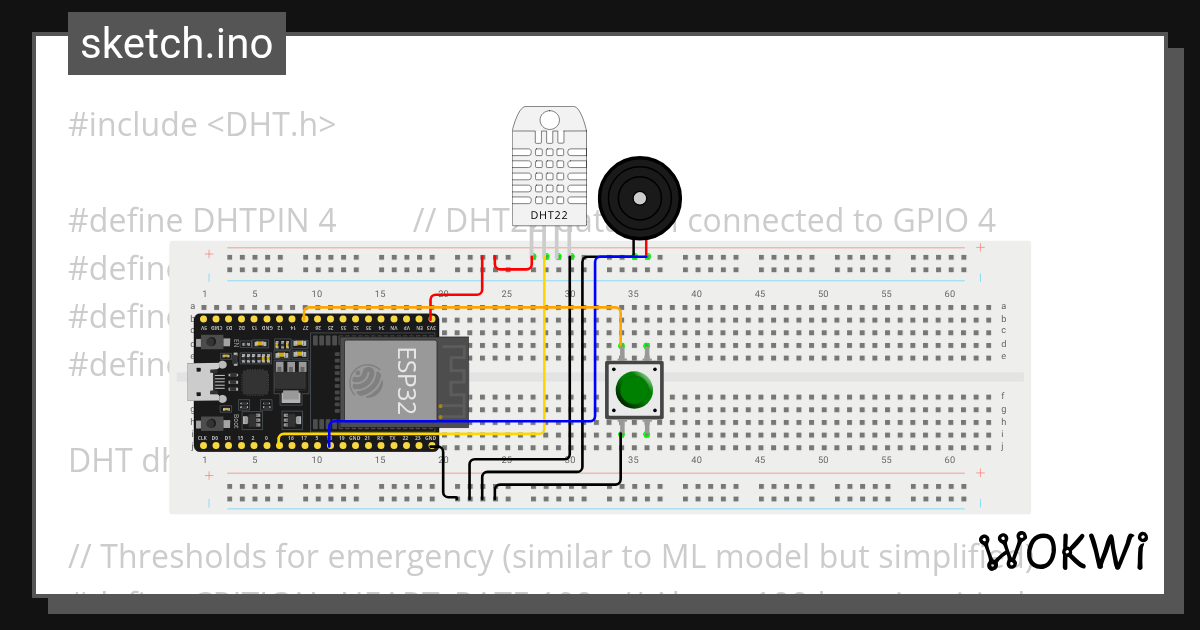 SOS smart machine - Wokwi ESP32, STM32, Arduino Simulator