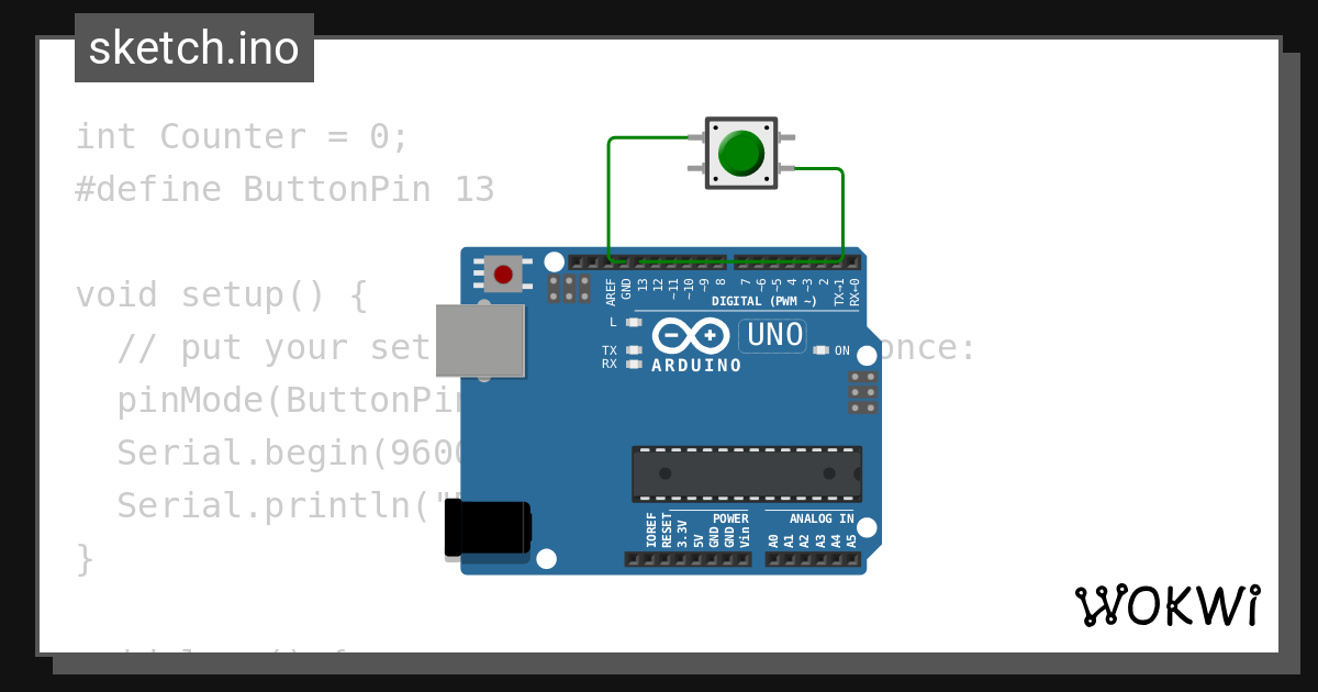 Button Counter Wokwi Esp32 Stm32 Arduino Simulator 5997